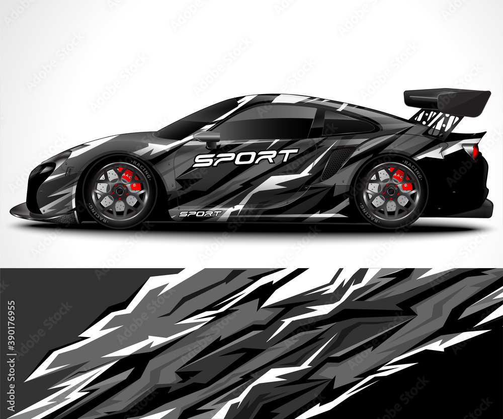 Sport car wrap design and vehicle livery Stock Vector | Adobe Stock
