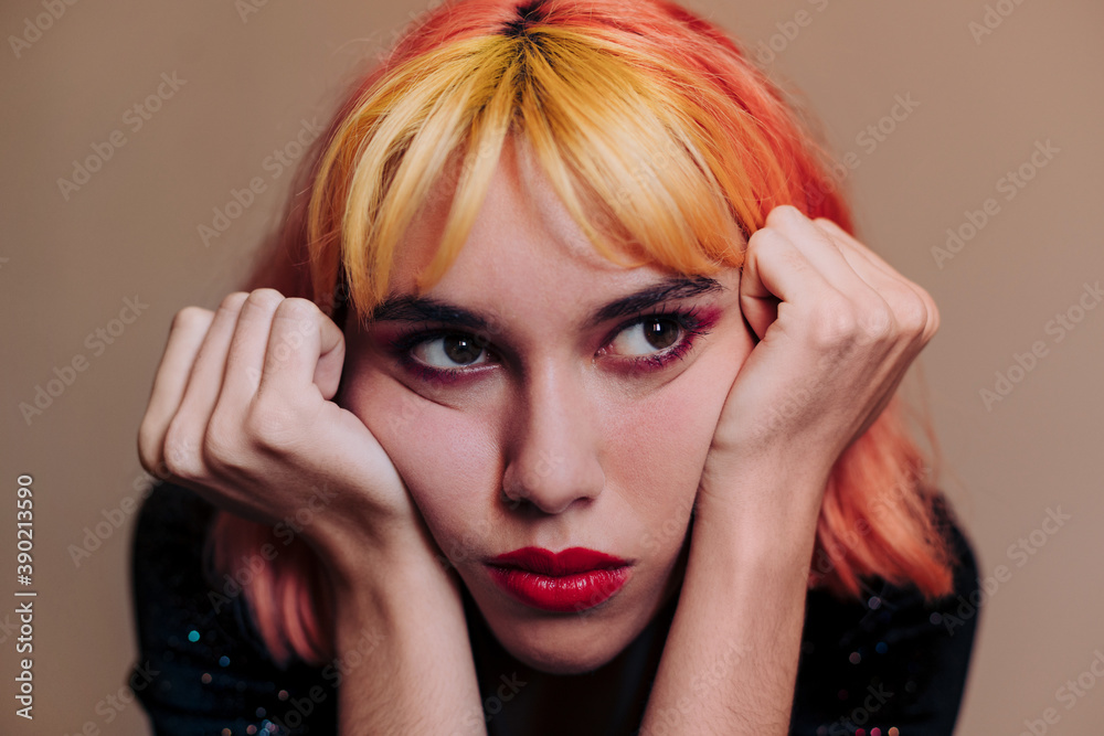 Bored Gen Z teenager Stock Photo | Adobe Stock