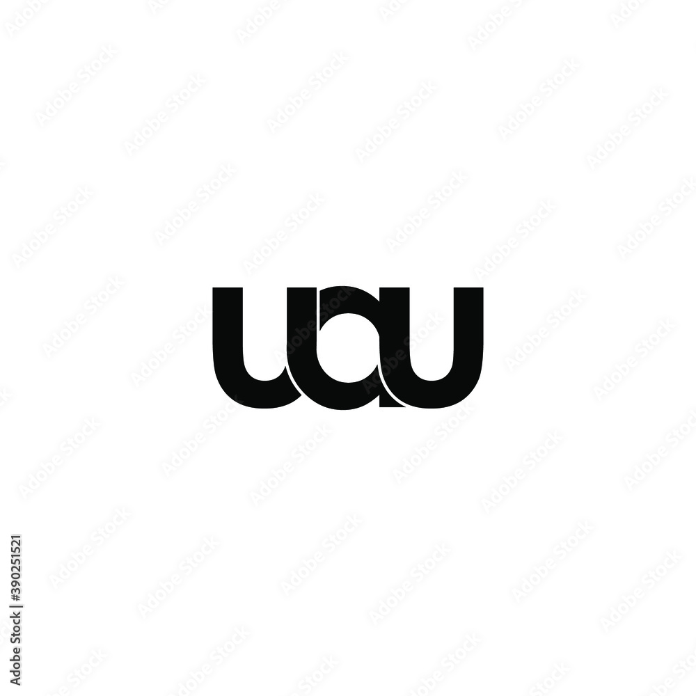 uau letter original monogram logo design Stock Vector | Adobe Stock