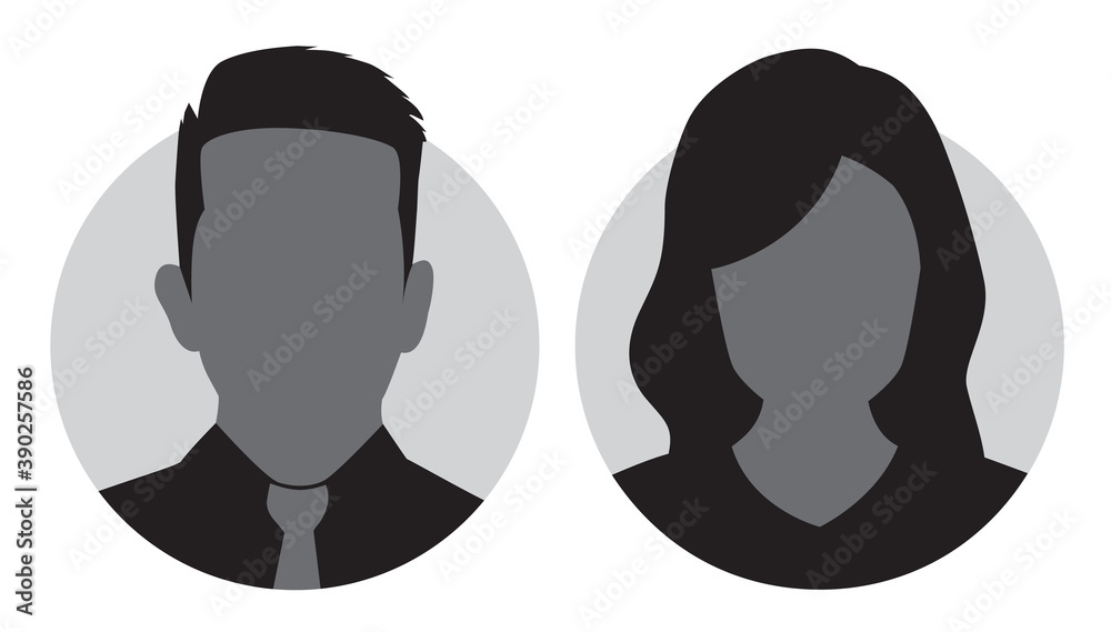 Avatar profile icon set including male and female. Stock Vector | Adobe ...
