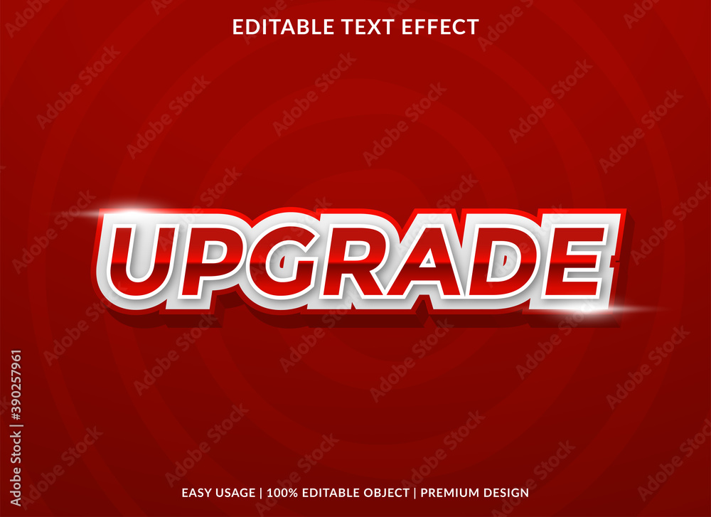 upgrade text effect template design with bold font style and 3d concept ...