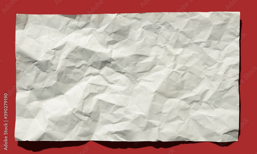 note paper wrinkled and isolatedon white background, crumple papers ...