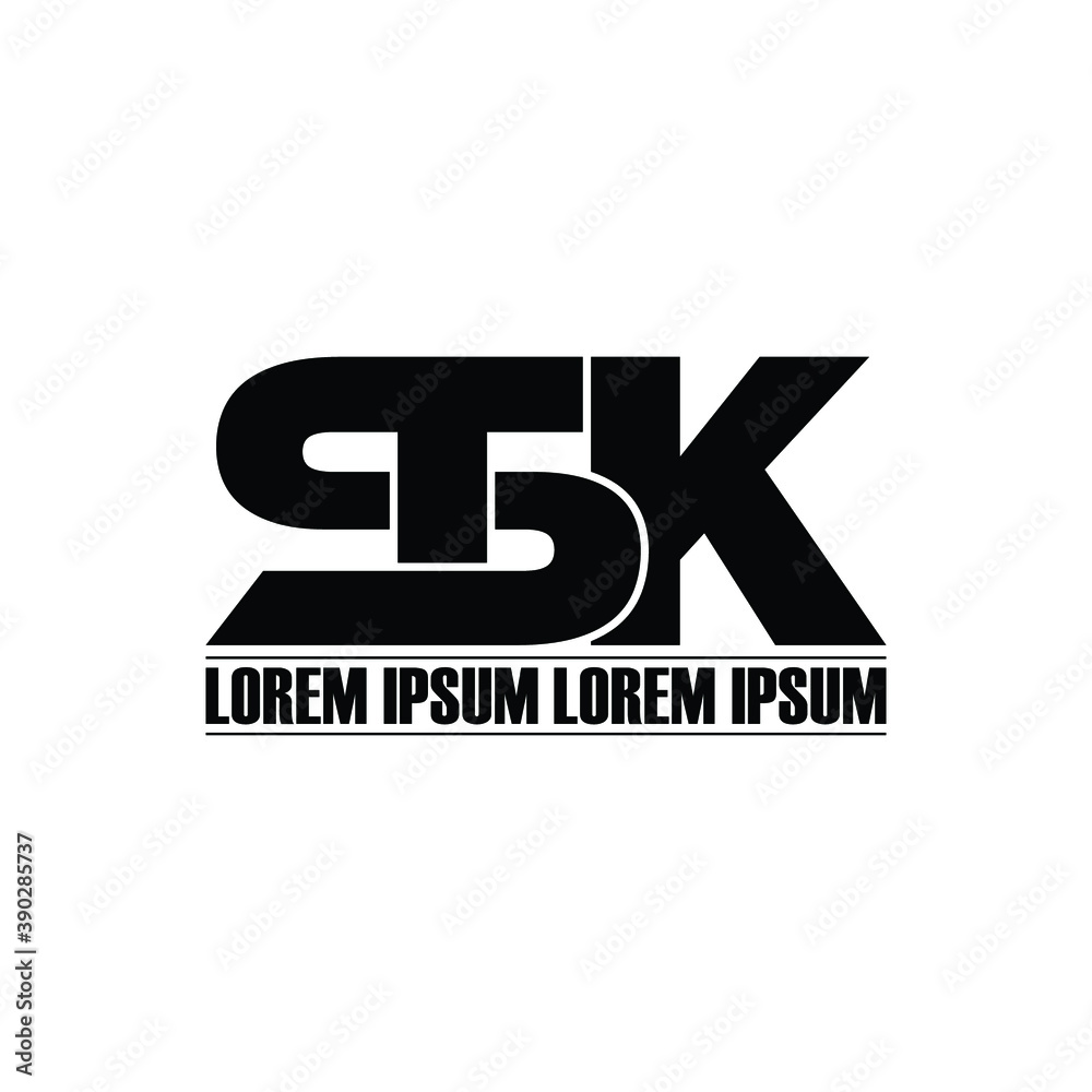 STK letter monogram logo design vector Stock Vector | Adobe Stock