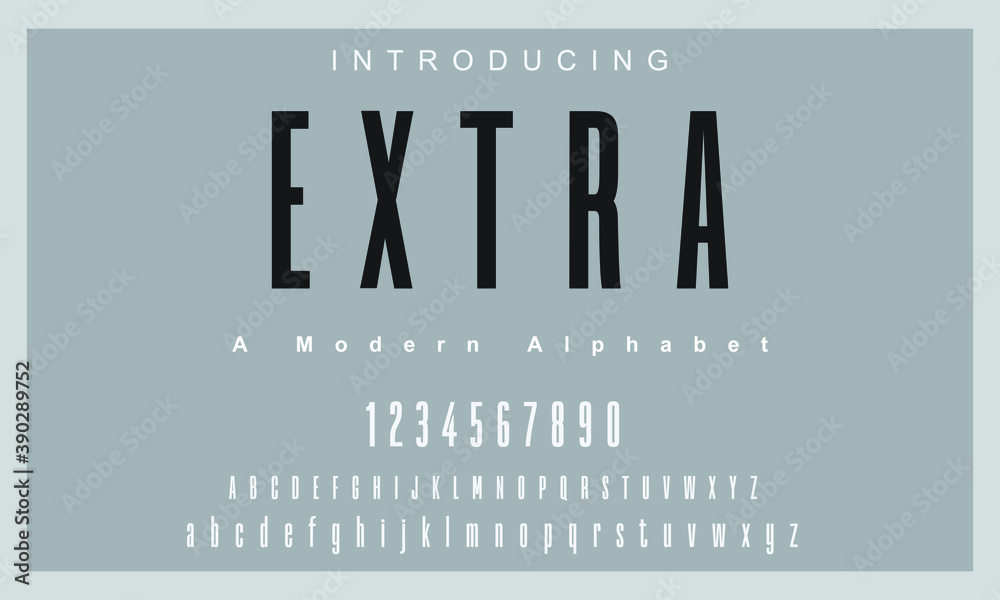 Extra font Elegant alphabet letters font and number. Classic Lettering ...