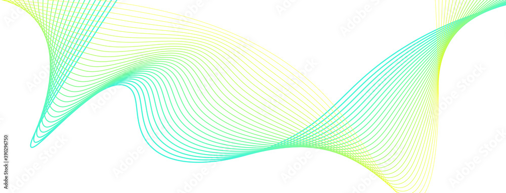 Abstract smooth curved lines Design element Technological background ...