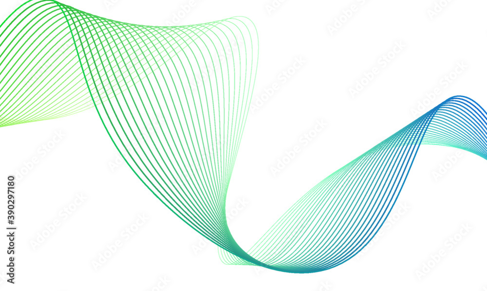 Abstract smooth curved lines Design element Technological background ...