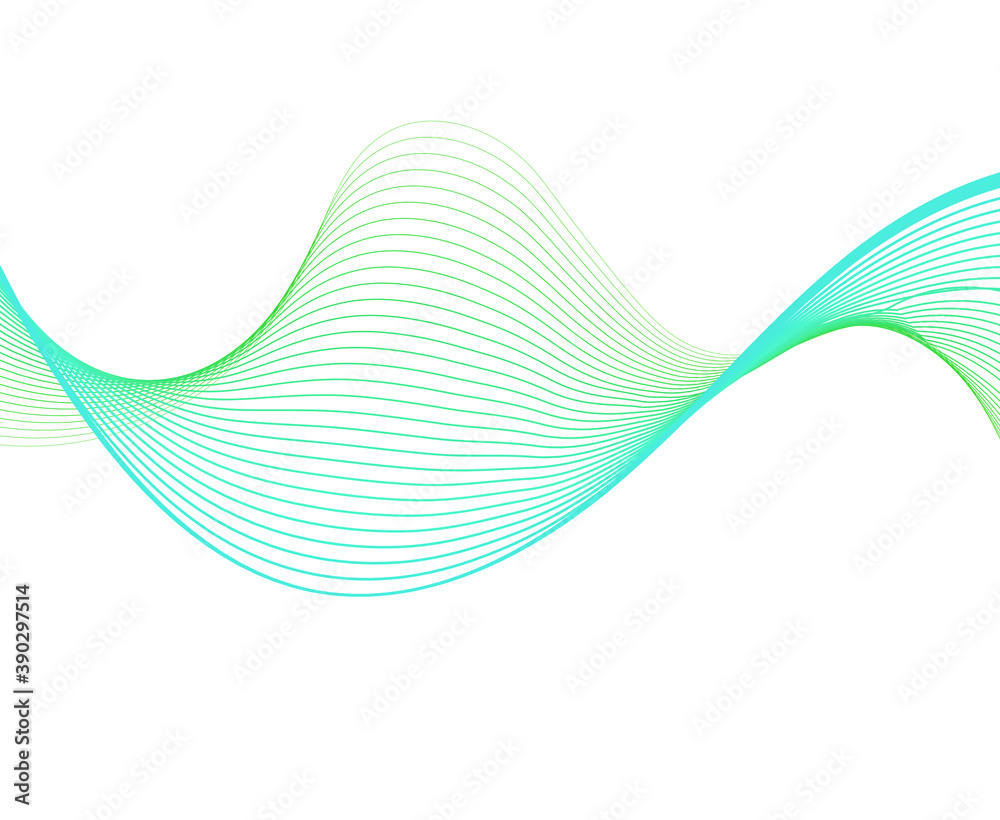 Abstract smooth curved lines Design element Technological background ...