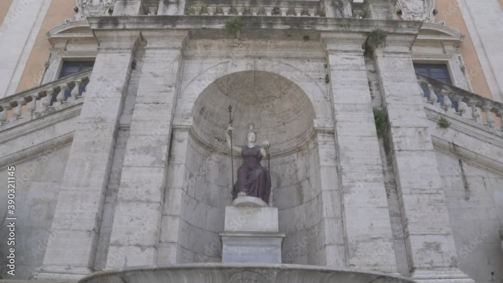Rome, Italy - Ancient Marble and Porphyry Statue of Minerva as the ...