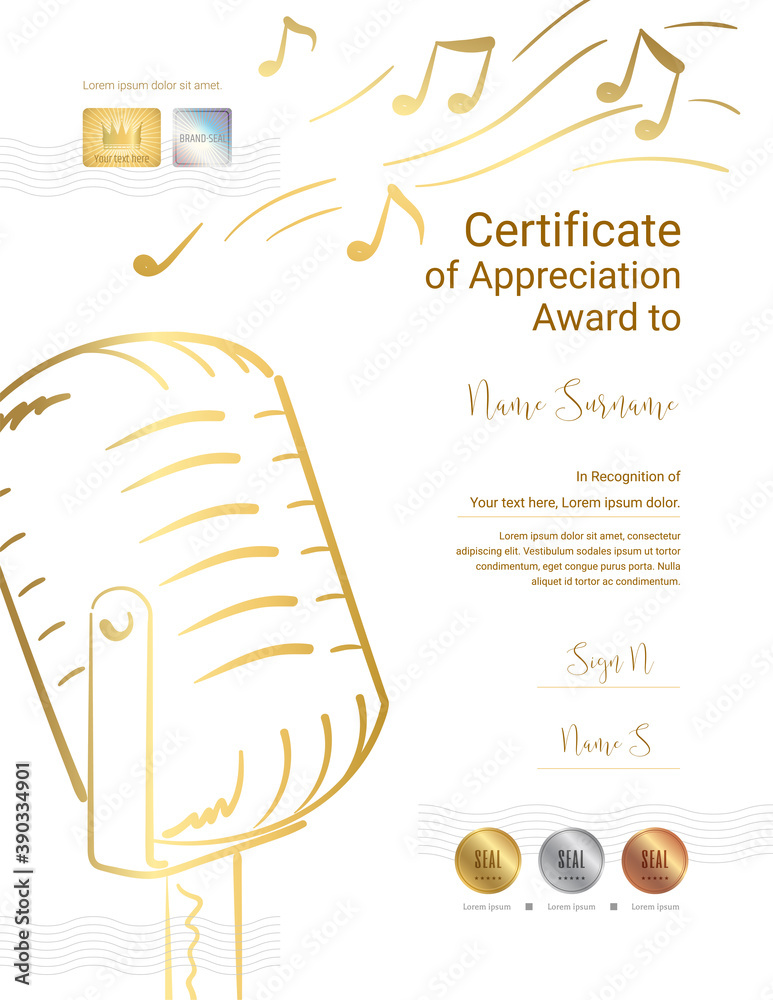 Music Certificate Template