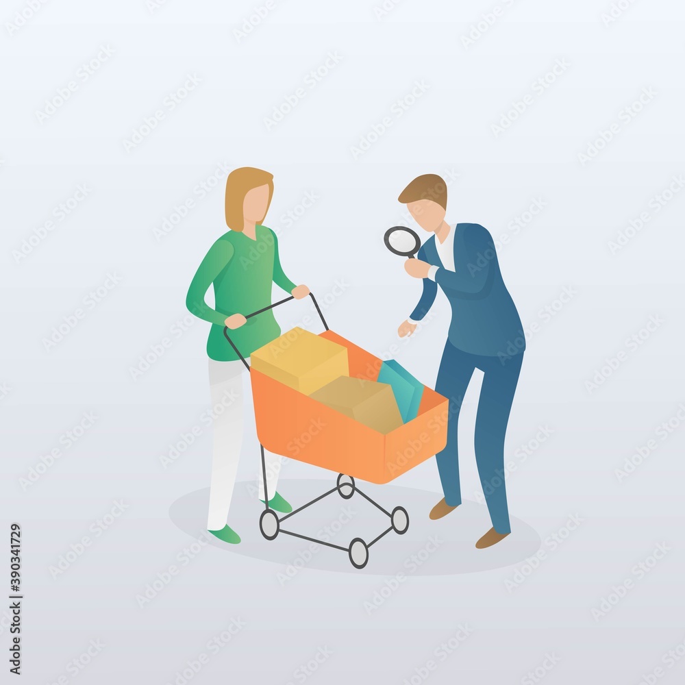 customer analysis and customer buying behavior,magnifying glass,survey ...