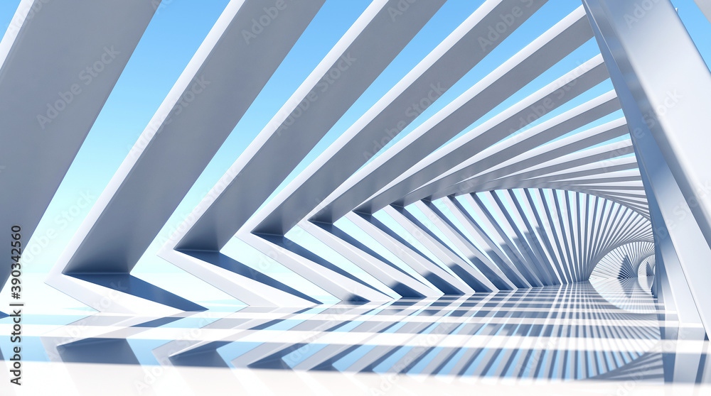 Geometric architectural design space background image Stock ...