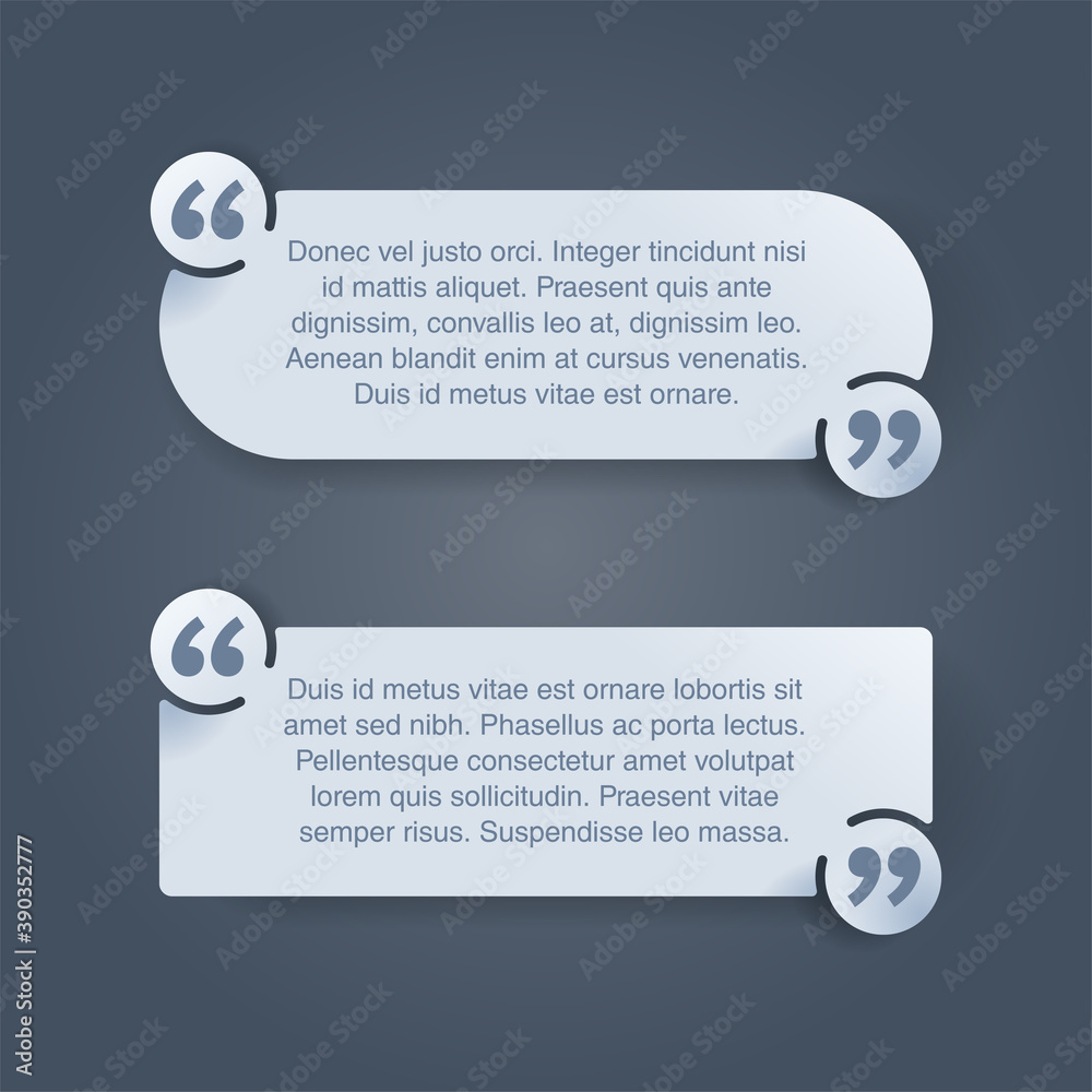 Quotes template in 2 variations - decorative frame block with creative ...