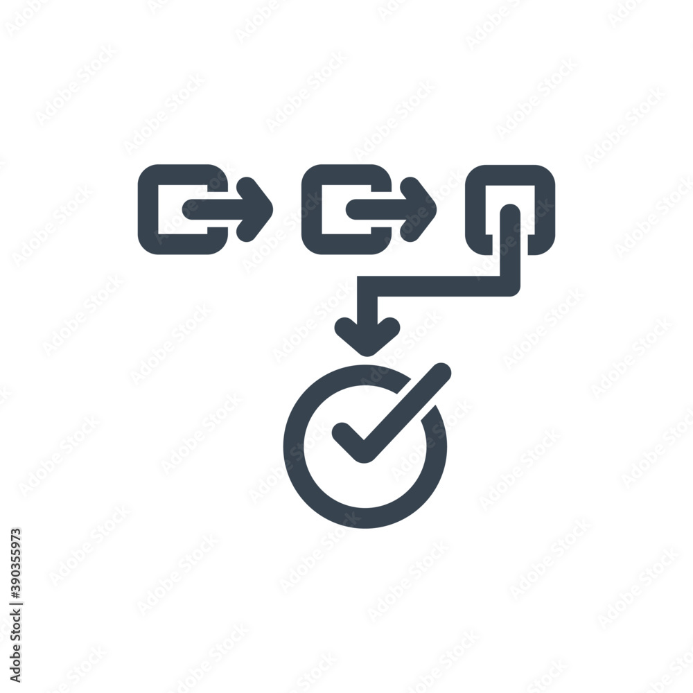 Work implementation icon Stock Vector | Adobe Stock