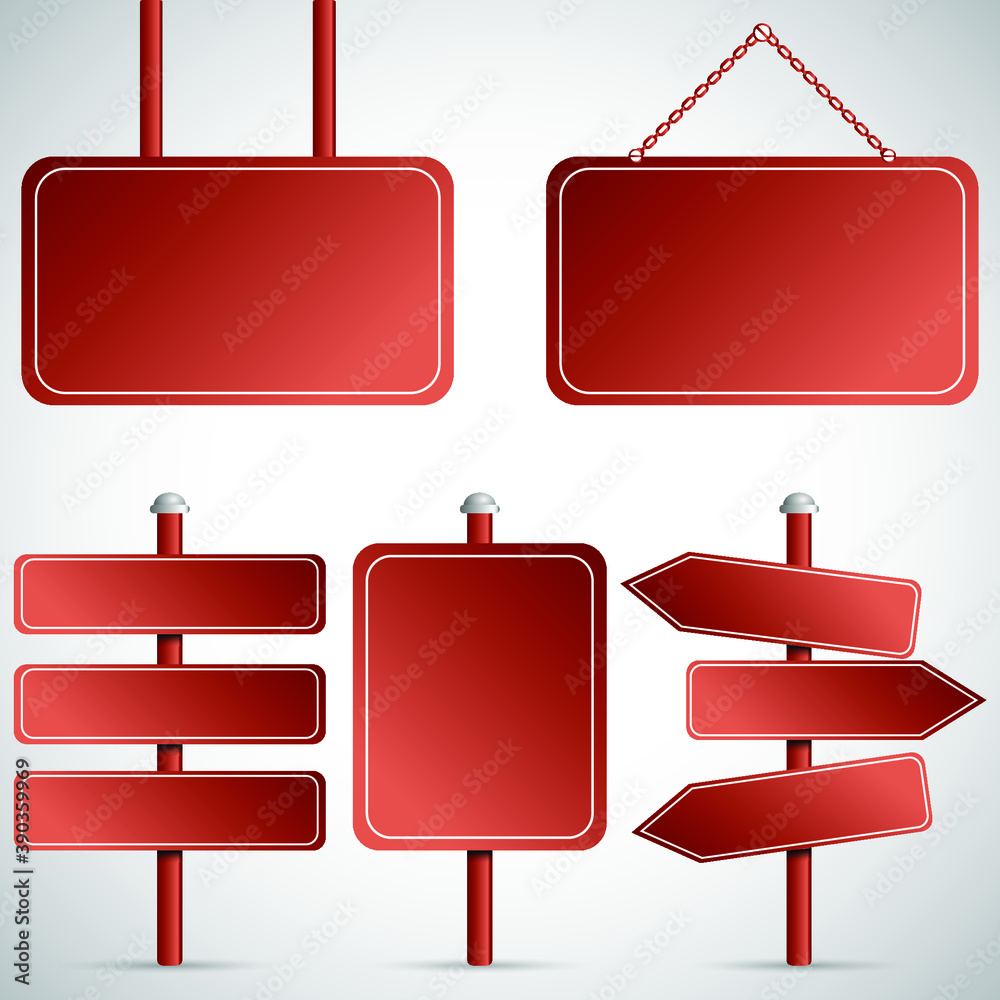 Set of road signs. Eps10 vector illustration. Stock Vector | Adobe Stock