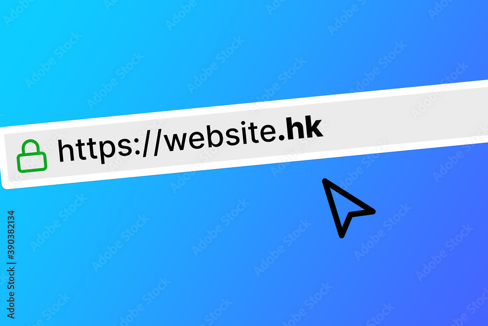 URL for a website with a hk TLD (top level domain) in the navigation ...