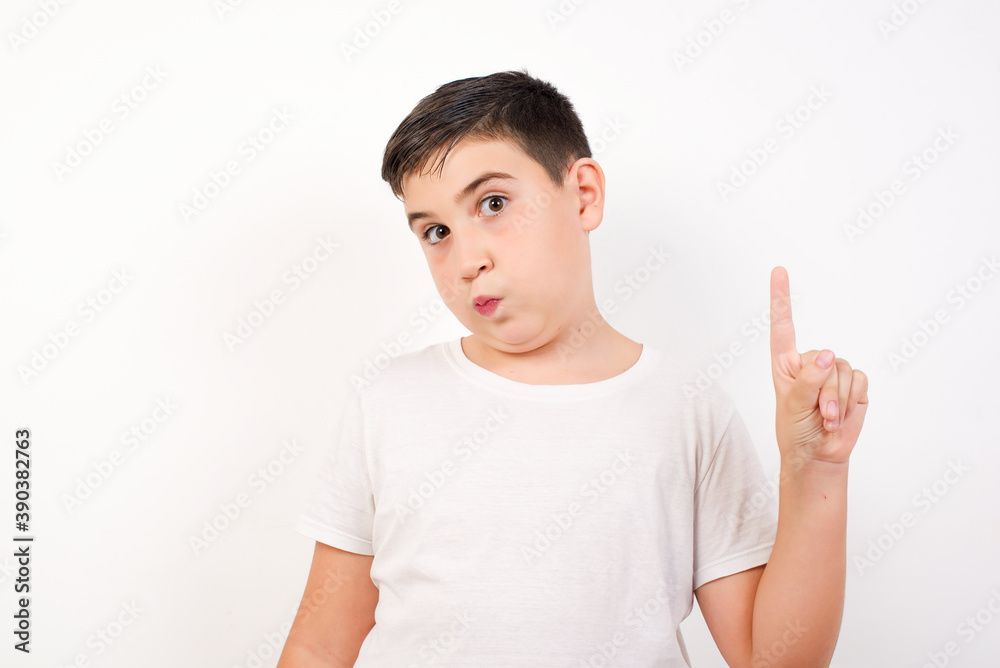 No sign gesture. Closeup portrait unhappy Caucasian young boy standing ...