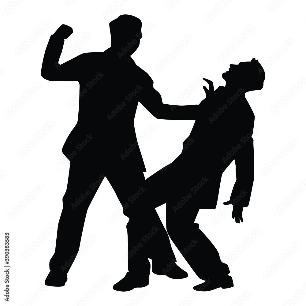 Men Arguing Silhouette