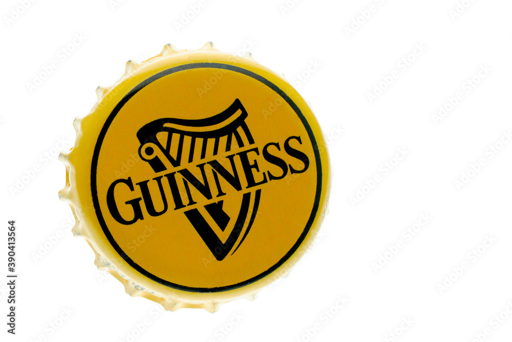 Guinness Bottle Top, Guinness is brewed at St Jame's Gate, Dublin ...