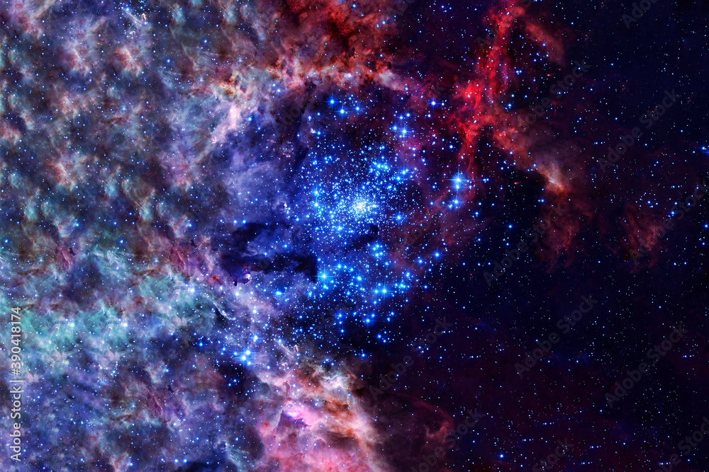 Beautiful blue galaxy in deep space. Elements of this image furnished ...