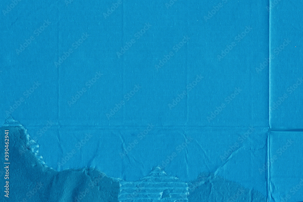 A blue vintage rough sheet of carton. Recycled environmentally friendly ...