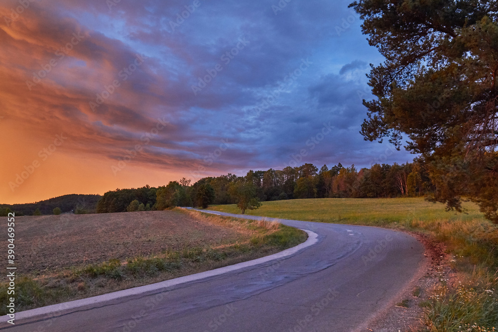 summer storm, golden hour, light effects, calm before the storm, sunset ...