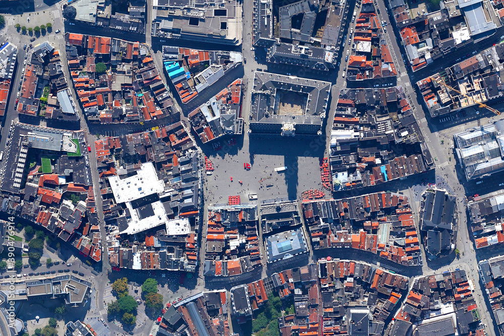 Stockfoto City of Brussels bird’s eye view Grand-Place of Brussels ...