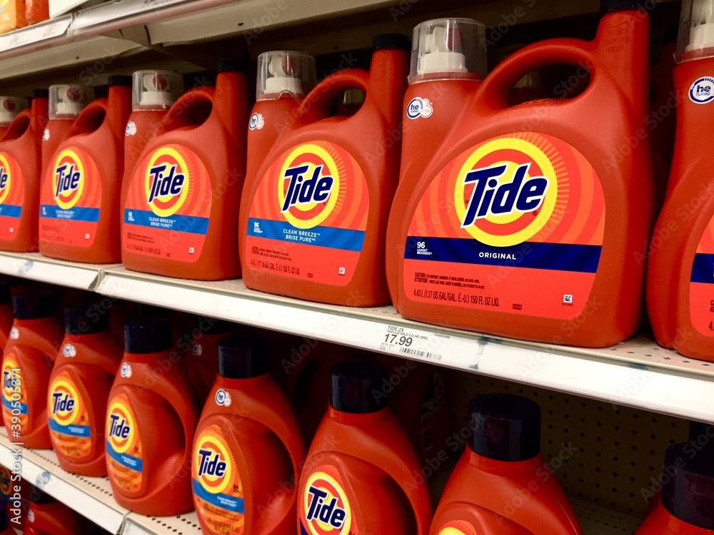 Tide detergent on store shelf Stock Photo | Adobe Stock