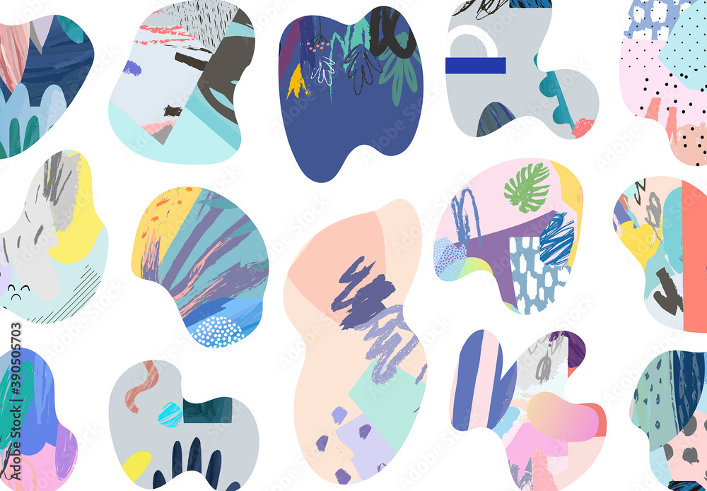 Artistic Shapes Set Stock Template | Adobe Stock