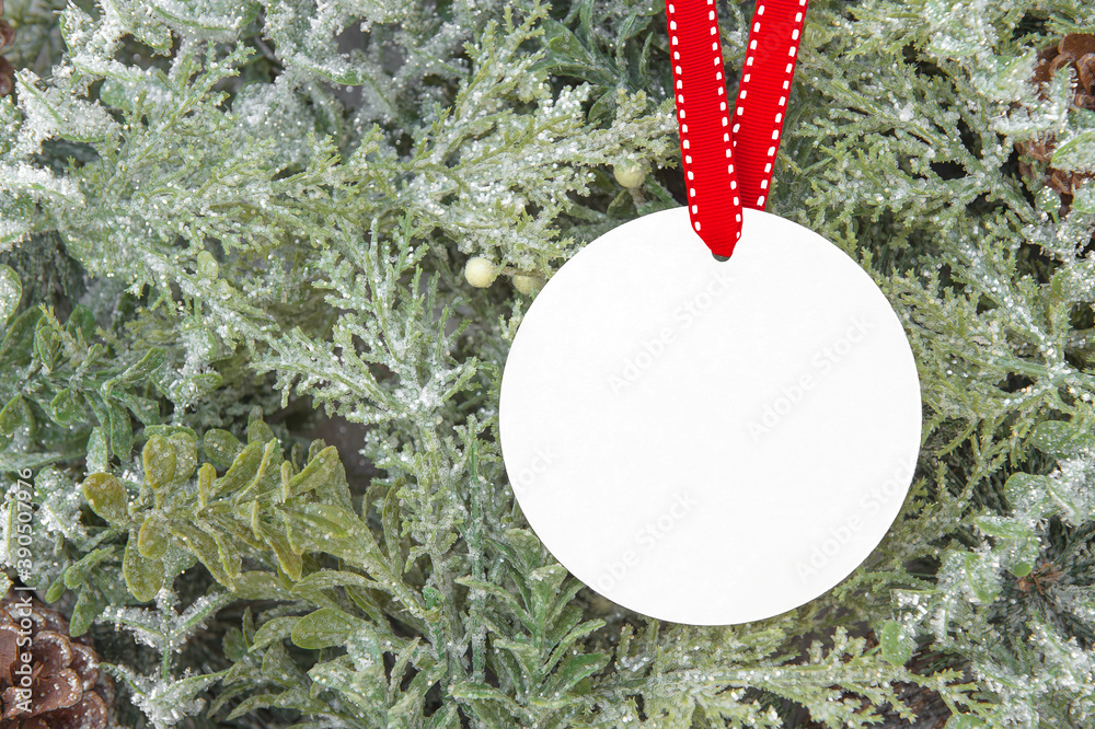 Blank Round Christmas Ornament Mockup Stock Photo | Adobe Stock