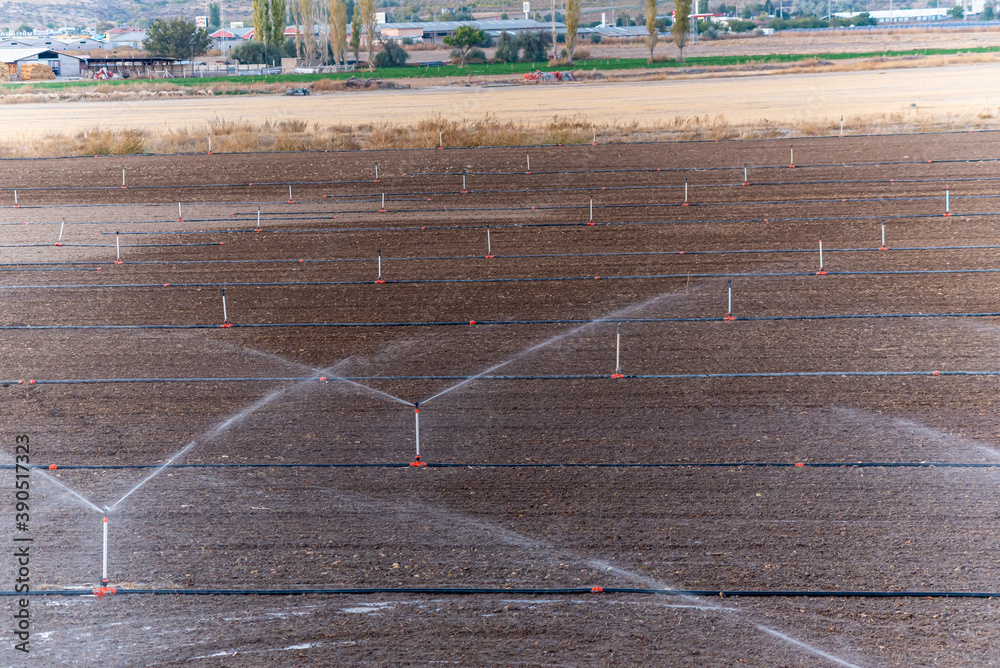 Agricultural smart irrigation technology concept. Stock Photo | Adobe Stock