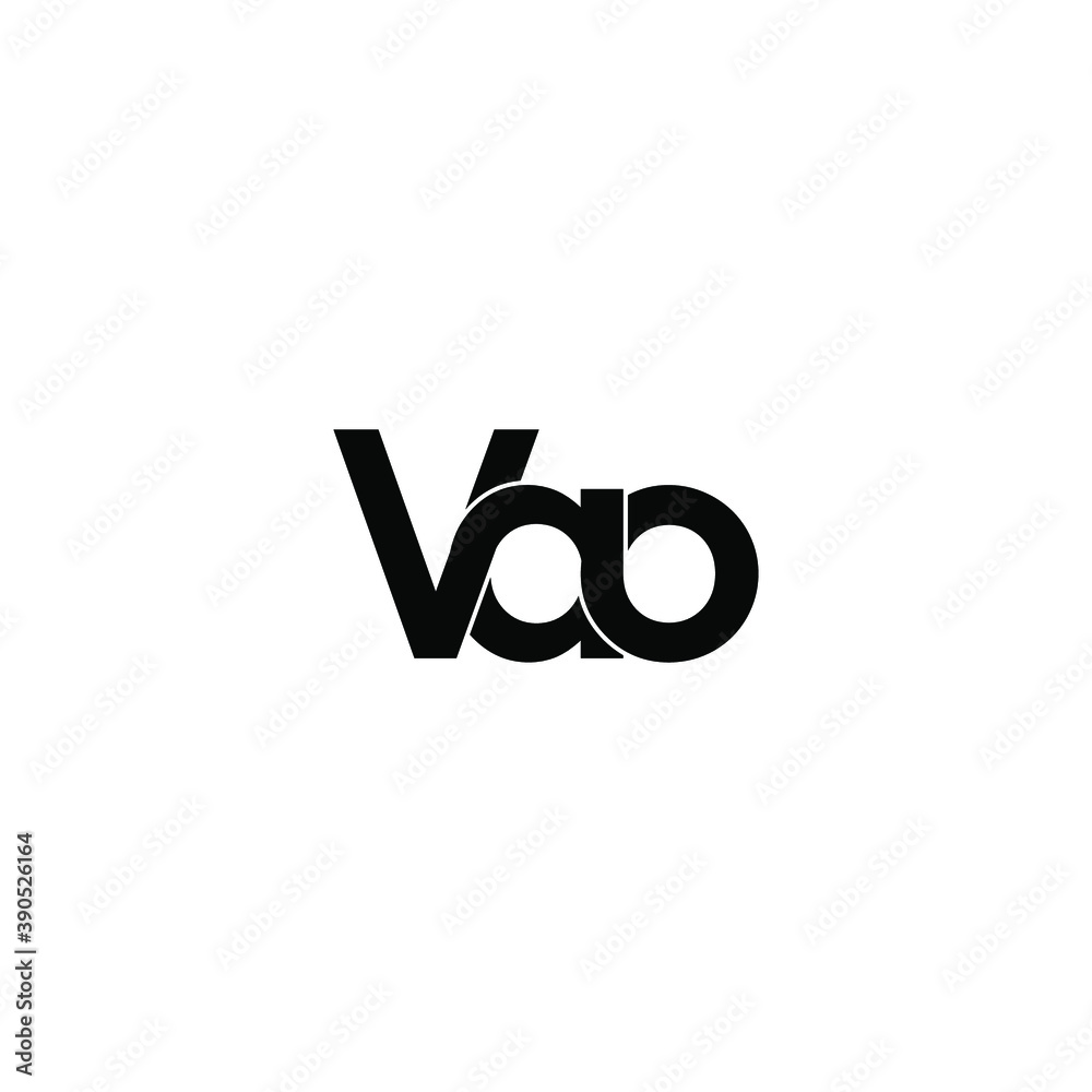 vao letter original monogram logo design Stock Vector | Adobe Stock