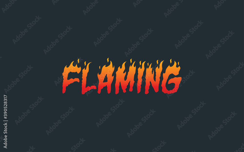 Word mark logo icon formed fire symbol in word Stock Vector | Adobe Stock