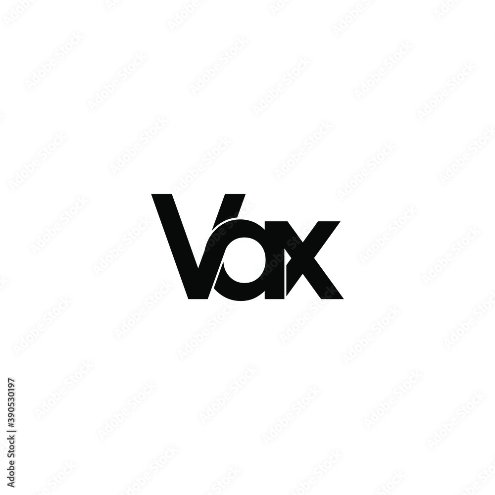 vax letter original monogram logo design Stock Vector | Adobe Stock