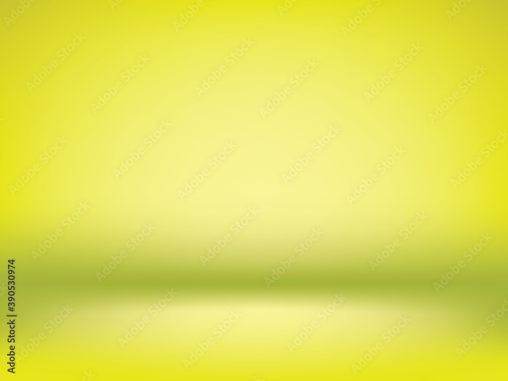 Lemon yellow empty room studio gradient for background, color display ...