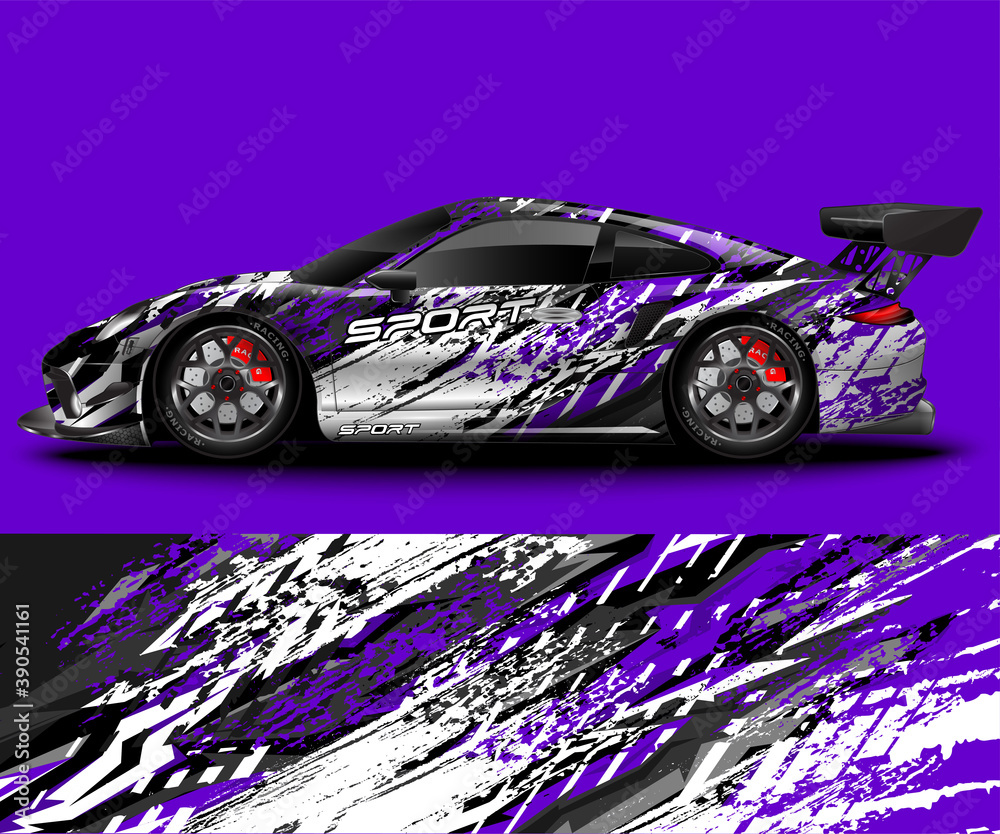 Sport car Wrap design and vehicle livery Stock Vector | Adobe Stock