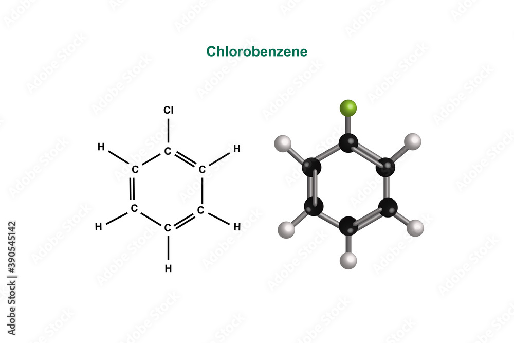 Chlorobenzene vector design illustration Stock Vector | Adobe Stock