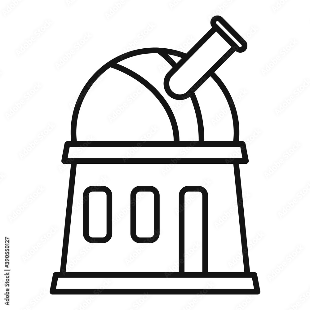 Astronomy planetarium icon. Outline astronomy planetarium vector icon ...