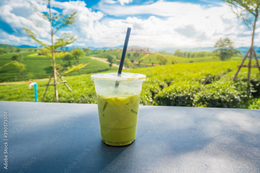 Fresh milk green tea drink made from raw materials from Chui Fong Farm ...
