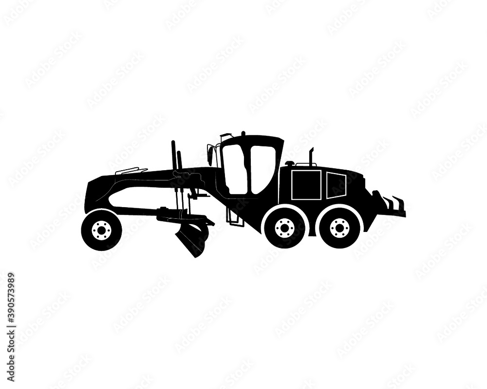 Road Grader, Motor Grader, Construction Vector, Cut file, for ...