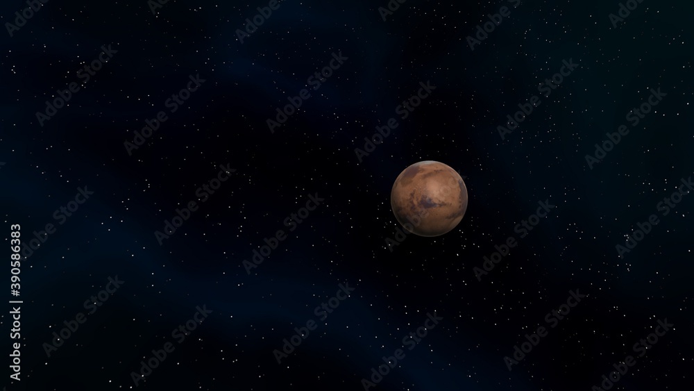planet Mars, planet Mars from space, full planet Mars, red Mars 3d ...