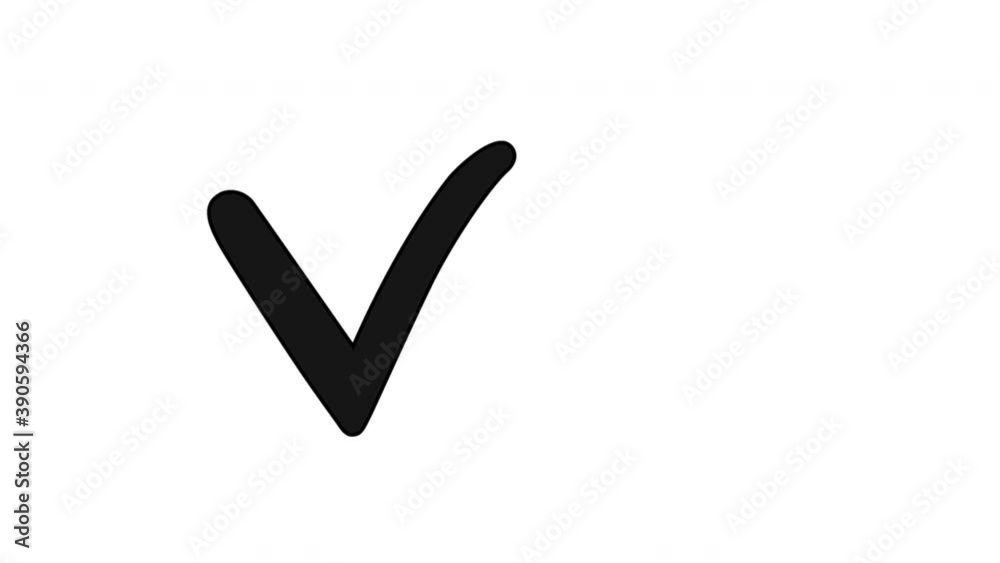 Yes V check mark symbol animation with Alpha channel. 2D motion design ...