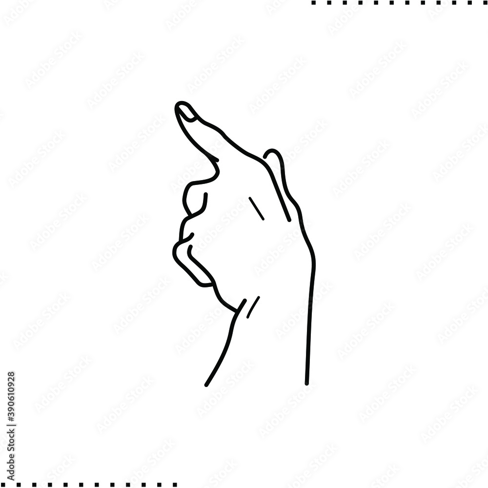 Pointing Female Hand Vector