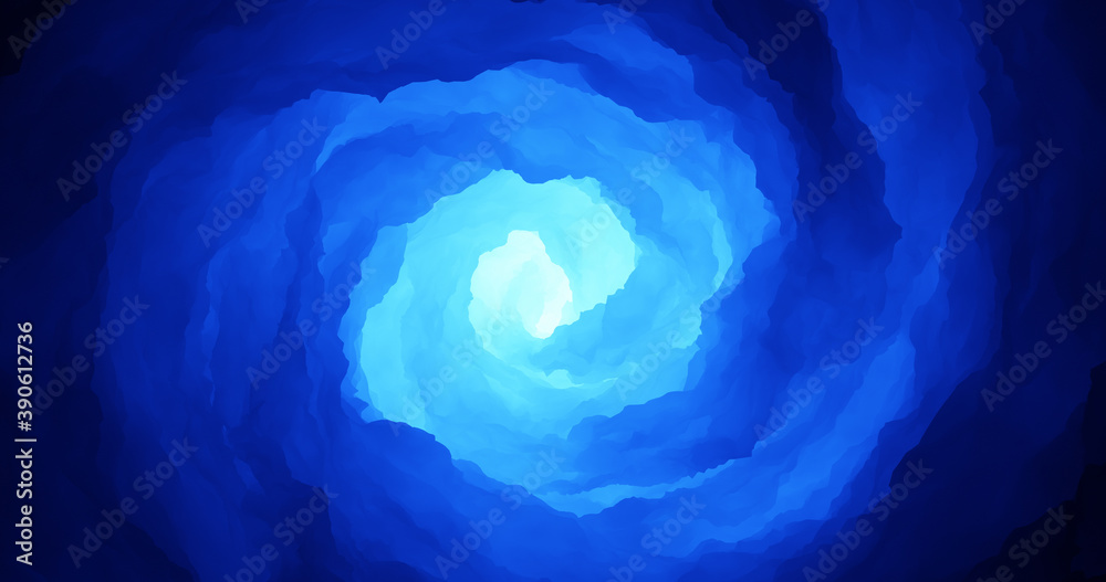 Colorful Abstract Blue Fire Flame Shape. 3D Illustration Render. High ...