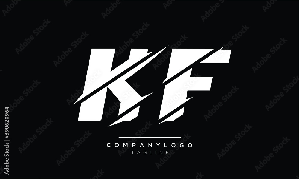 KF initials monogram letter text alphabet logo design Stock Vector ...
