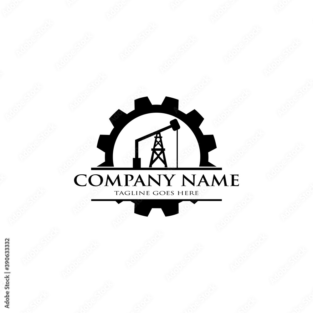 Mining Company Logo. fire gas logo mines, isolated on white background ...