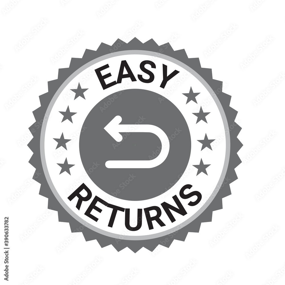 Easy Returns Vector logo, easy returns badge, returns symbol Stock ...