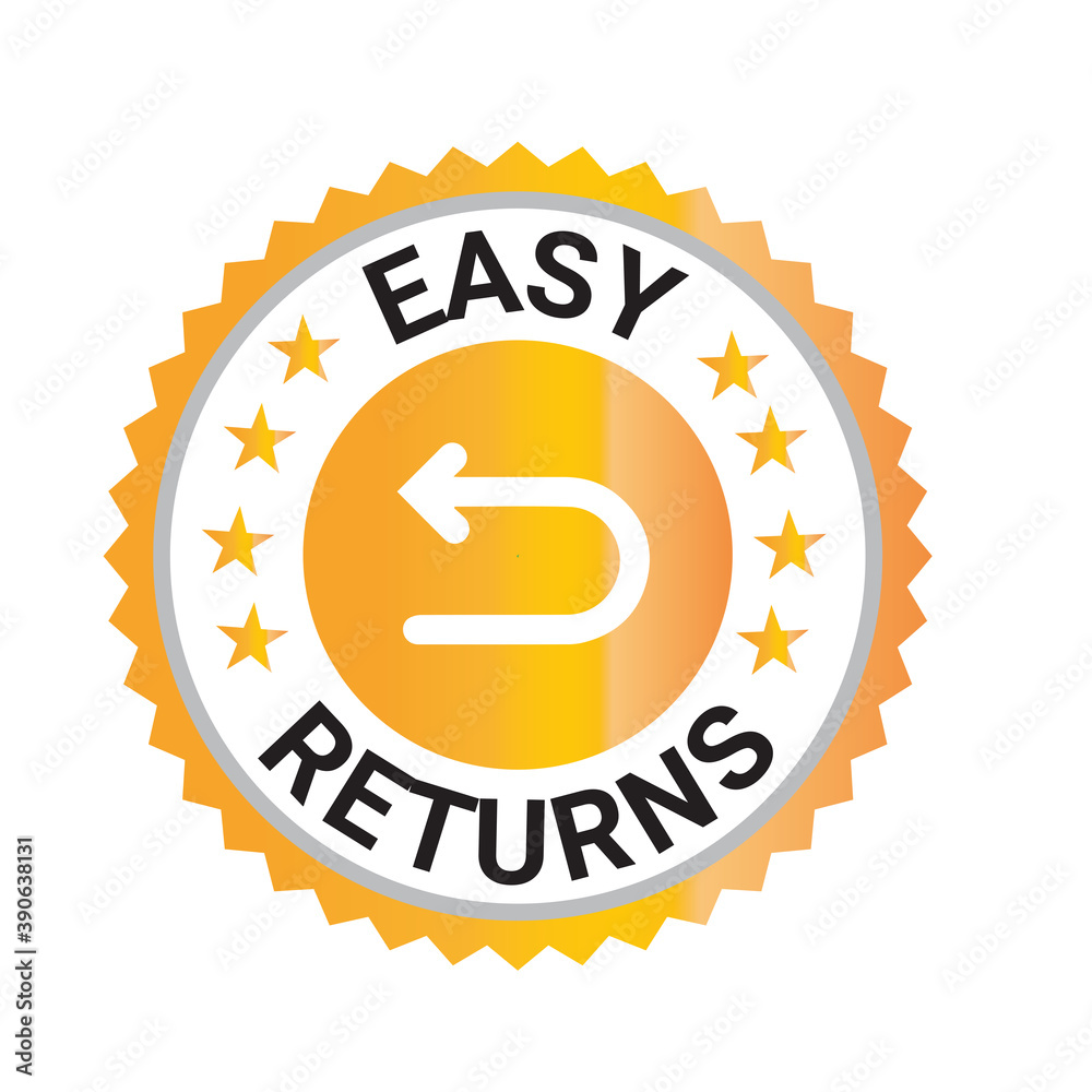 Easy Returns Vector logo, easy returns badge, returns symbol Stock ...