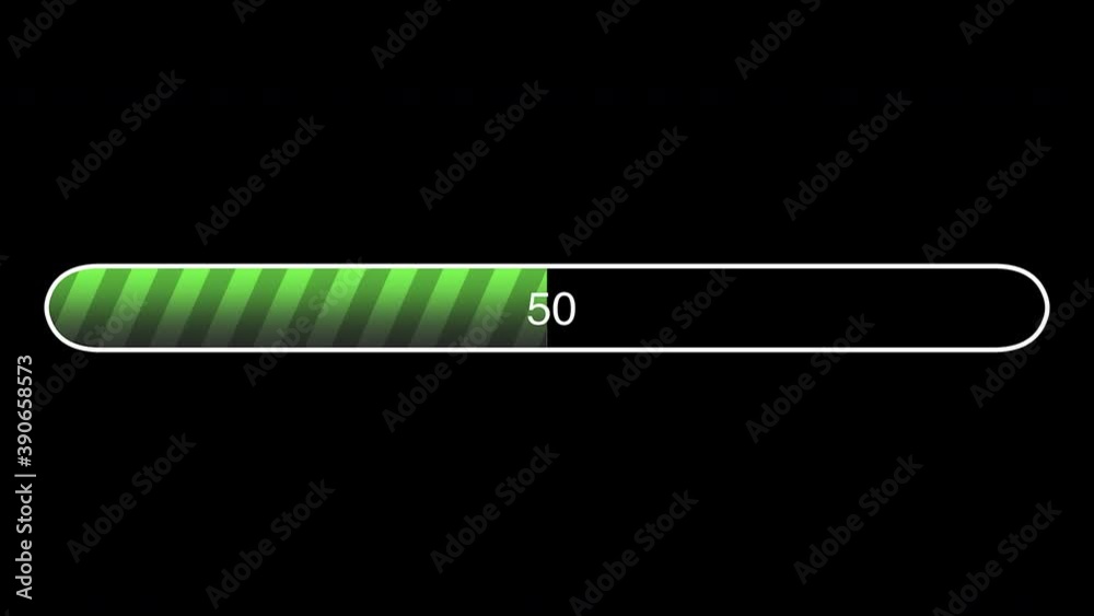 Green Loading Bar Animation, Progress Bar On Computer Screen / Web Page ...