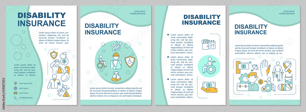 What is disability insurance brochure template. Financially protected ...
