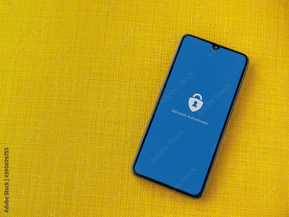 Lod, Israel - July 8, 2020: Microsoft Authenticator app launch screen ...